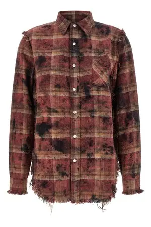 R13 R13 Fringed Check Shirt