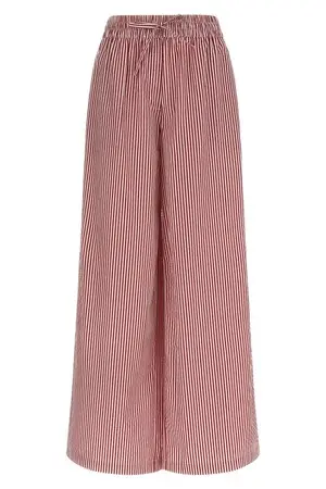 P.a.r.o.s.h Cashine Striped Cotton Poplin Pants