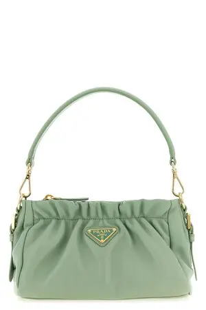 Prada Leather Shoulder Bag - Green