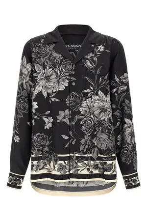 Dolce & Gabbana Bouquet Fiori' Shirt - Black