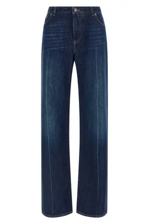 Dolce & Gabbana Stretched Pleated Trompe L'oeil Jeans