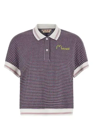Marni Check Patterned Short Sleeve Polo - Multi