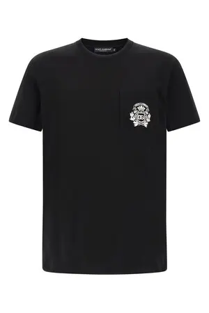 Dolce & Gabbana Dg' Embroidered T-shirt - Black