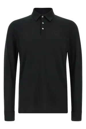 ZANONE Ice Cotton' Polo Shirt - Black