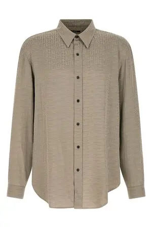 Balmain Jacquard Monogram Shirt - Gray