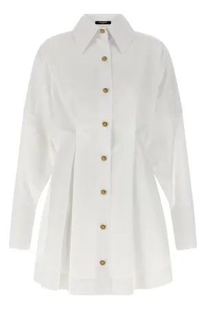 Balmain Cotton Poplin Chemisier Dress