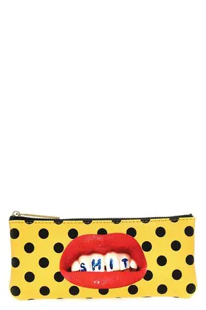 SELETTI SELETTI Toiletpaper Tech Fabric Clutch Bag Yellow