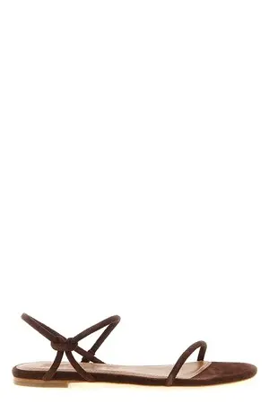 Staud Laurel Suede Sandals - Brown