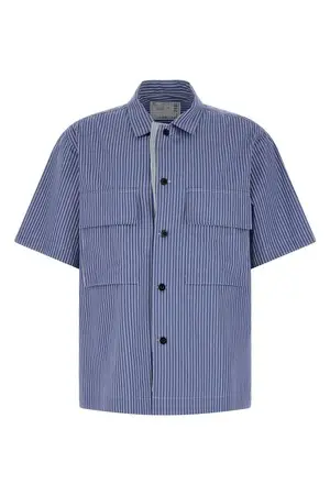 Sacai Striped Shirt - Light Blue