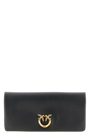 Pinko Medium 'love Click Soft Horizontal' Clutch Bag - Black