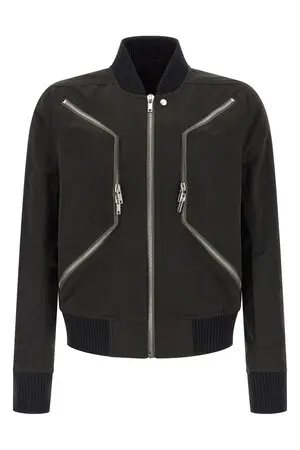 Rick Owens Heizer Flight' Bomber Jacket - Black
