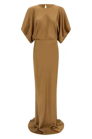 Norma Kamali Reverse Obie Maxi Dress - Beige