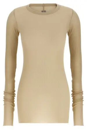 Rick Owens Rib Ls T' T-shirt - Beige
