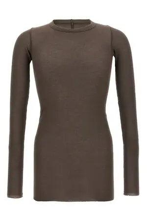 Rick Owens Rib Ls T' T-shirt - Gray