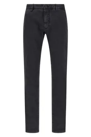 Incotex Stretch Cotton Straight Leg Pants - Blue