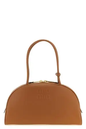 Miu Miu Beau Leather Shoulder Bag - Brown