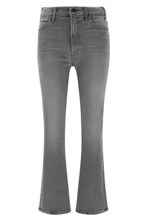 MOTHER The Hustler Ankle Fray Jeans - Gray