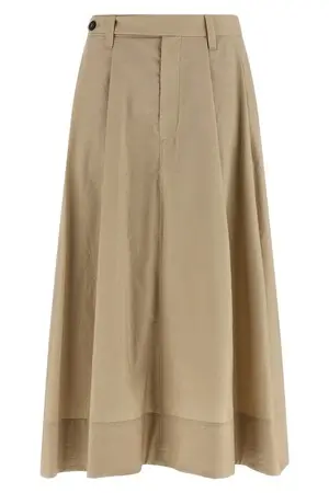 Brunello Cucinelli Flared Cotton Skirt
