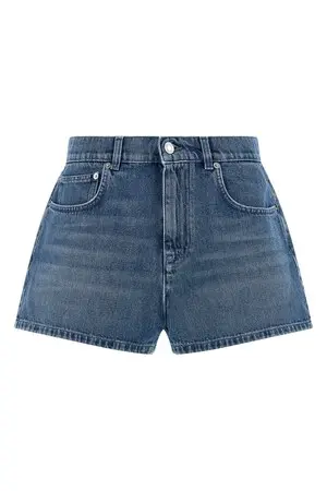 Moschino Heart Detail Denim Shorts