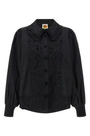 Farm Rio Embroidered Cotton Shirt