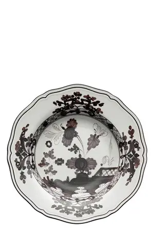 GINORI 1735 Oriente Italian' Soup Plate ⌀ 24 Cm - White/black