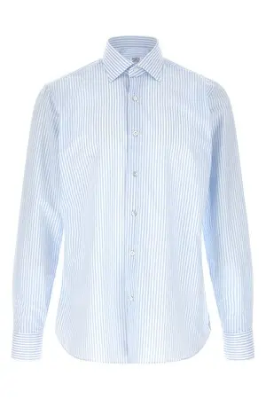 BORRIELLO NAPOLI Striped Shirt - Light Blue