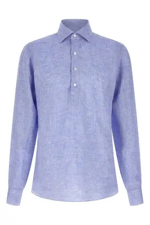 BORRIELLO NAPOLI Linen Blouse - Light Blue