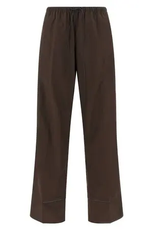 YVES SALOMON Leather Insert Pants