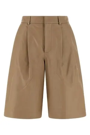 YVES SALOMON Nappa Leather Bermuda Shorts