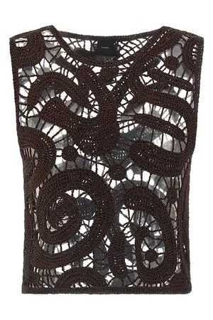 Pinko Eruzione Crochet Viscose Top