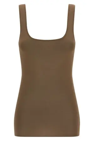 ENTIRE STUDIOS Square Neckline Top - Brown