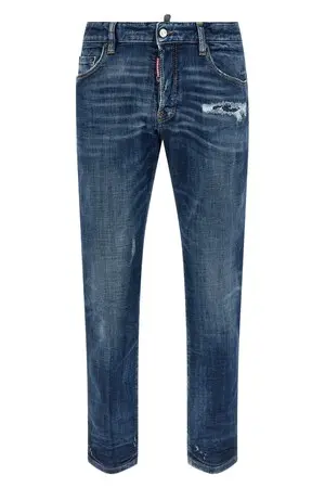 Dsquared2 Cotton Denim Skater Jeans - Blue