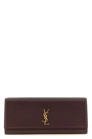 Saint Laurent Kate Grain De Poudre Leather Clutch