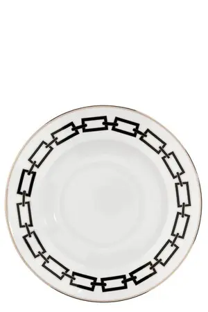 GINORI 1735 Catene Impero' Fonso Plate ⌀ 24,5 Cm - White/black