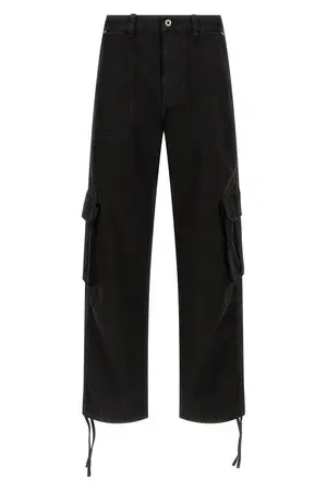 Loewe Washed Cotton Satin Cargo Trousers