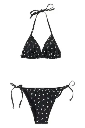 Moschino Goose Print Bikini - White/black