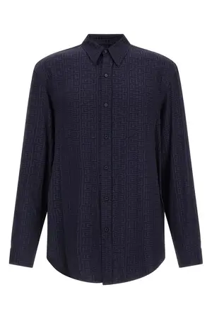 Balmain Jacquard Monogram Shirt - Blue