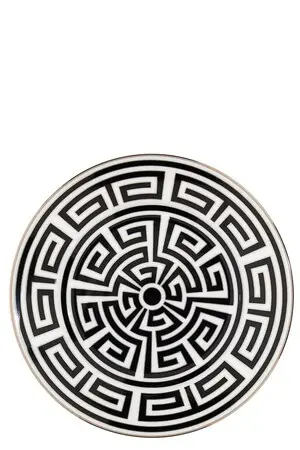 GINORI 1735 Empire Labyrinth' Plate ⌀ 22 Cm - White/black