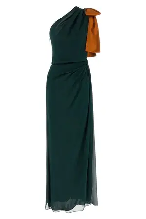Saint Laurent Silk One-shoulder Dress