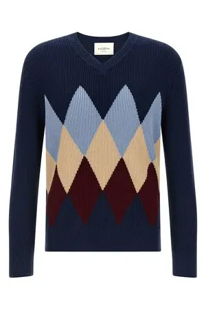 BALLANTYNE Argyle Pattern Sweater - Blue