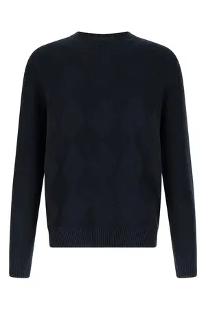 BALLANTYNE Diamond Intarsia Sweater - Blue