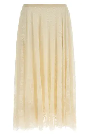 Fabiana Filippi Crocheted Lace Midi Skirt