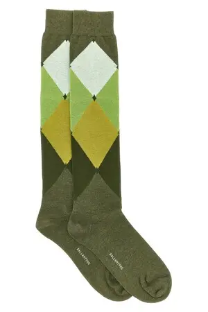 BALLANTYNE BALLANTYNE Diamond-Shaped Stockings Green
