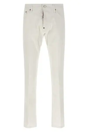 Dsquared2 Teddy Stretch Cotton Bull Denim Jeans - White