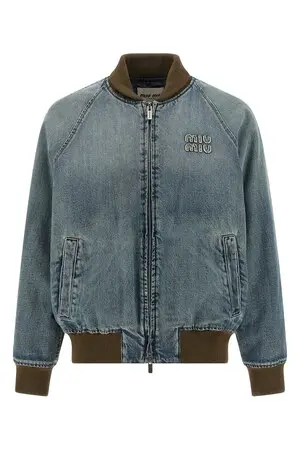 Miu Miu Denim Bomber Jacket