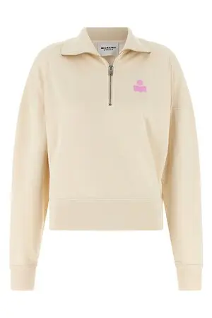 MARANT ETOILE Ross Brushed Cotton Sweatshirt - Beige