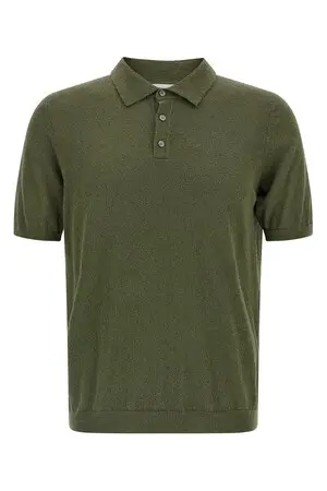 ROBERTO COLLINA Spongy Effect Polo Shirt - Green