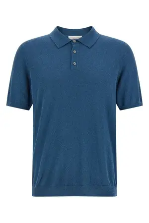 ROBERTO COLLINA Spongy Effect Polo Shirt - Blue