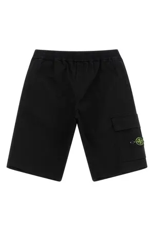 Stone Island Cargo Bermuda Shorts - Black