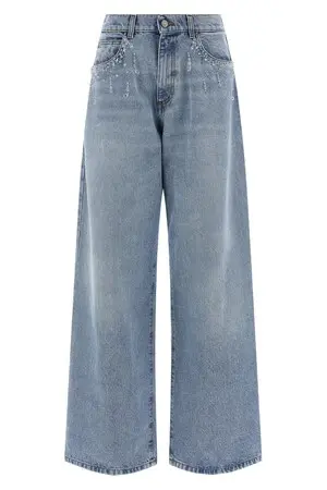 Giuseppe Di Morabito Crystal-embellished Denim Jeans